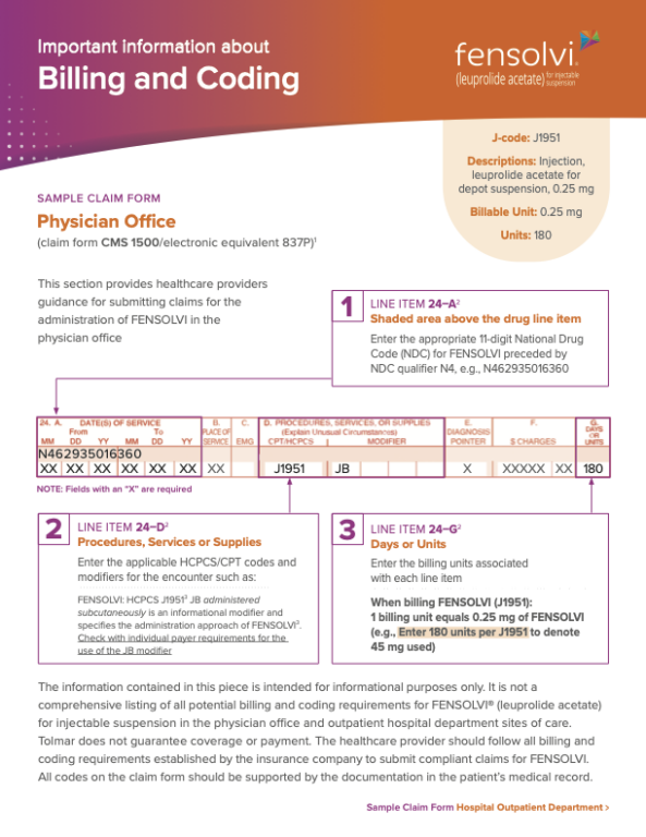 J-code/Drug codes - Fensolvi Information Center